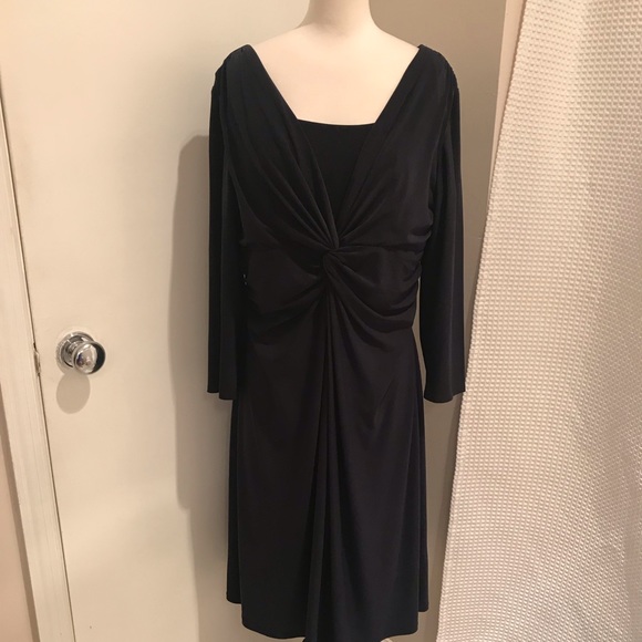 Chaps | Dresses | Beautiful Chaps Dress W Ruching At Waist Size Xl ...